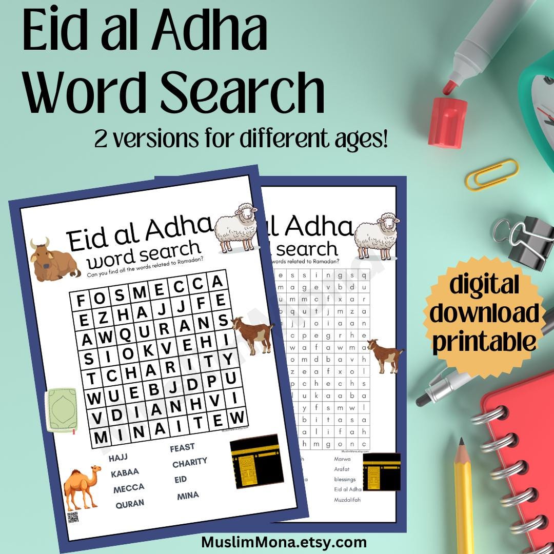 Eid Al Adha Activity Word Search for Homeschooling, Classrooms and ...