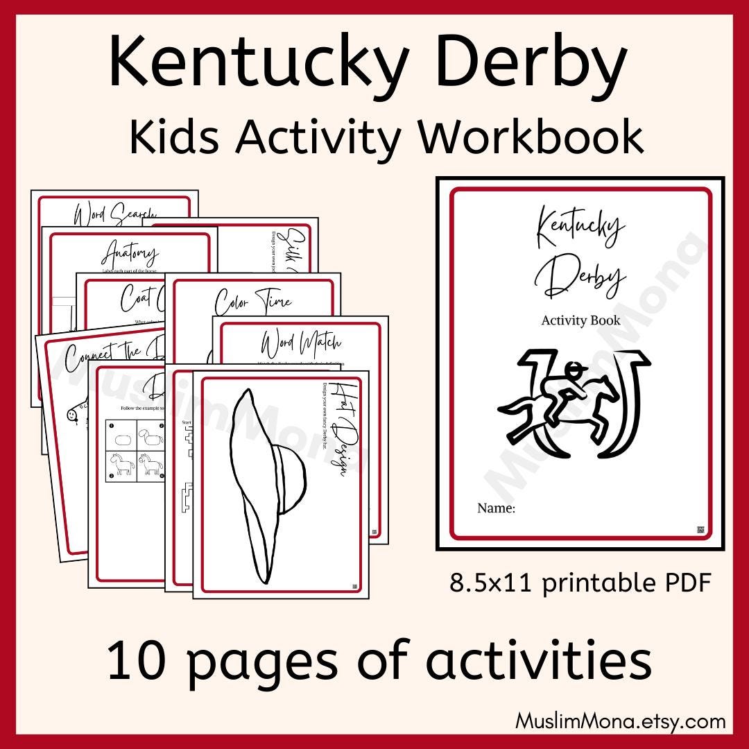Kentucky Derby Activity for Kids, Derby Coloring - Etsy