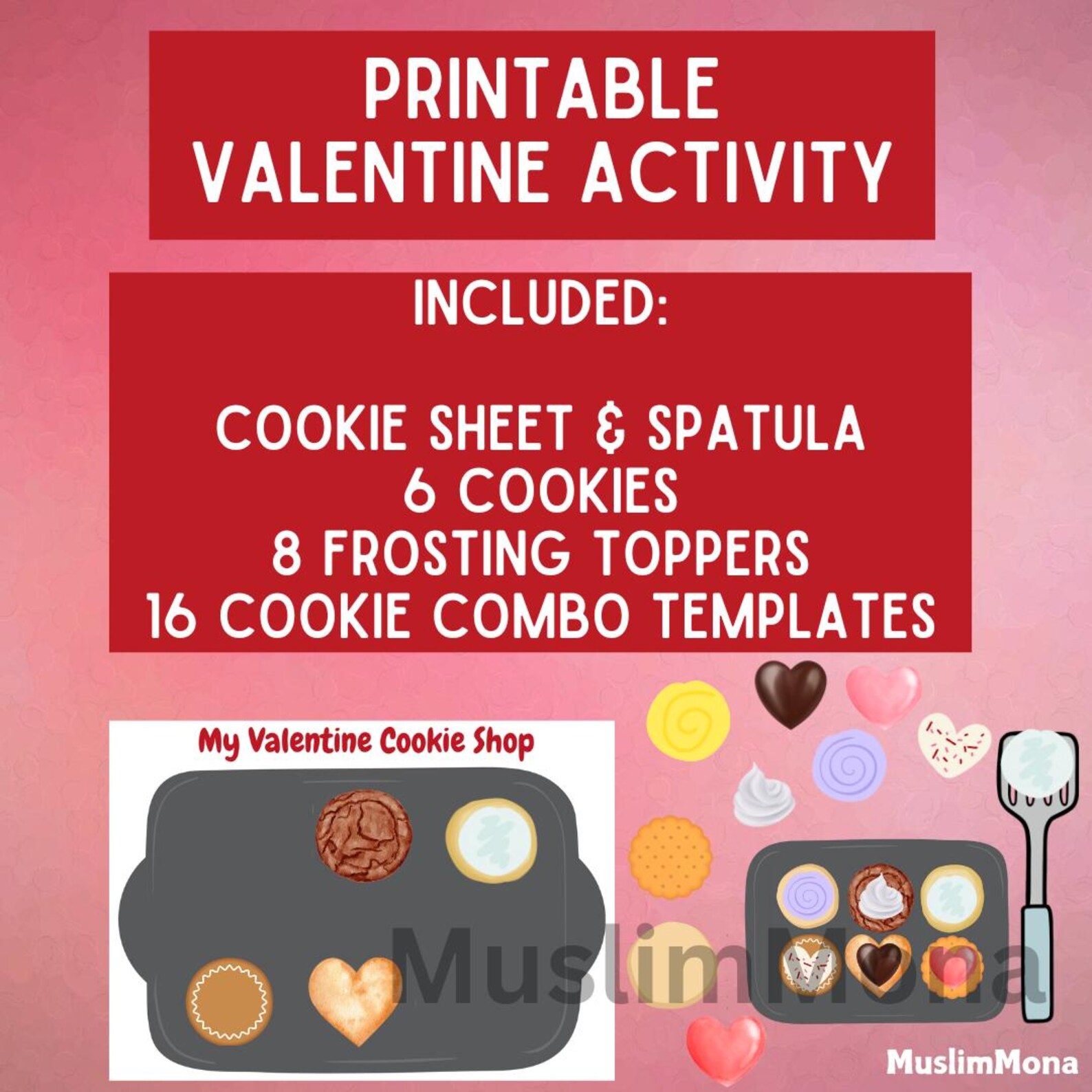 Valentine's Day Cookie Shop Printable, Homeschool Classroom Activity ...
