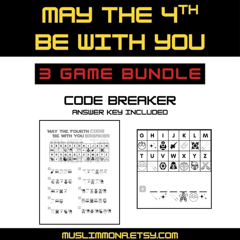 May the 4th Be With You Party Game Bundle Printable - Etsy