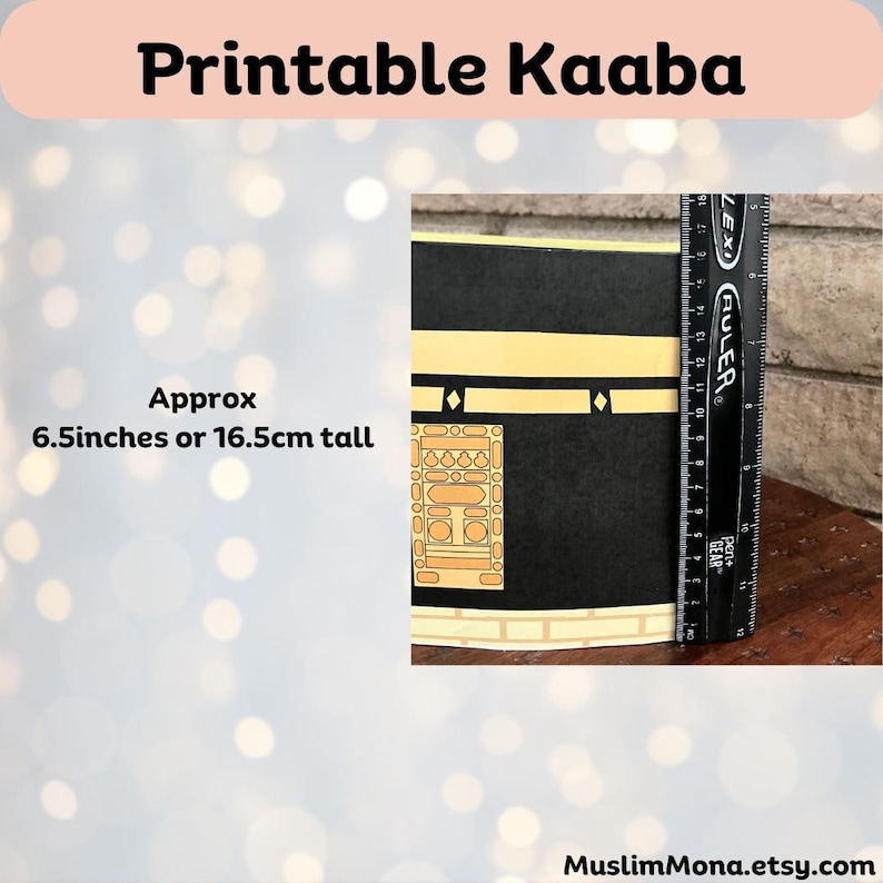 Printable 3D Kaaba Craft: Islamic Eid Al-adha Activity (PDF Download ...