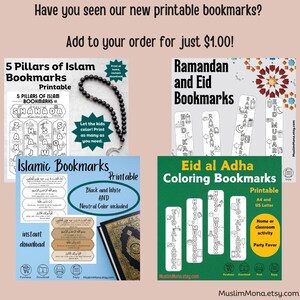 Ramadan Eid Coloring Bookmarks Printable Classroom or Masjid Activity ...