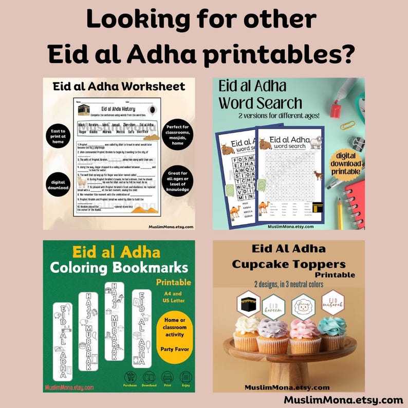 Eid Al Adha Activity and Coloring Book Printable for Preschool 2-6 Year ...