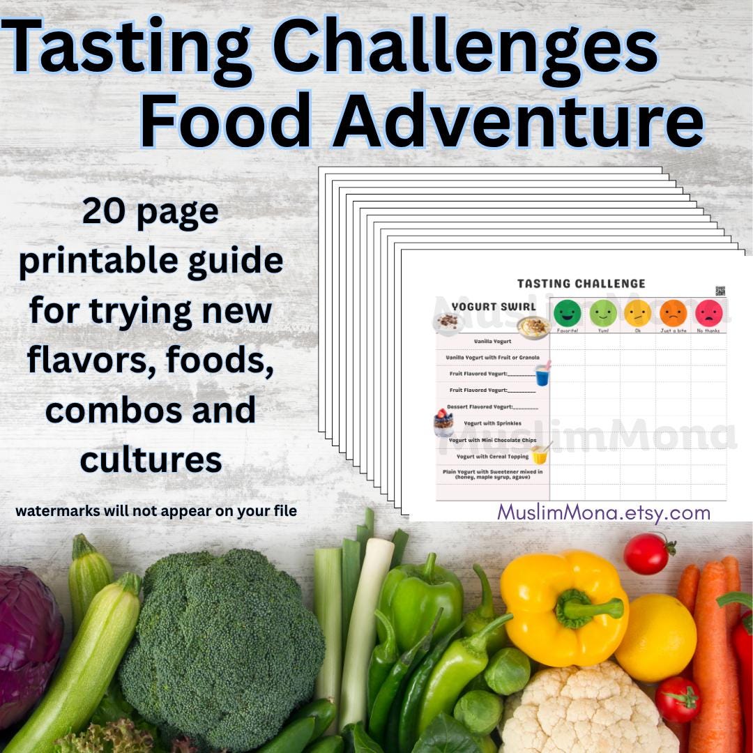 Kids' Tasting Challenge Printable Pack – Try New Foods! | Taste Bud ...