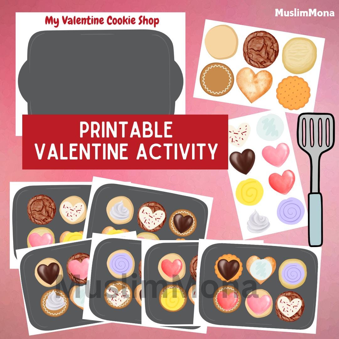 Valentine's Day Cookie Shop Printable, Homeschool Classroom Activity ...