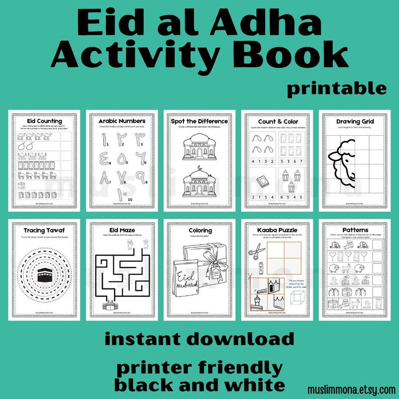 Eid Al Adha Activity Pack for Kids | Muslim Preschool Printable ...