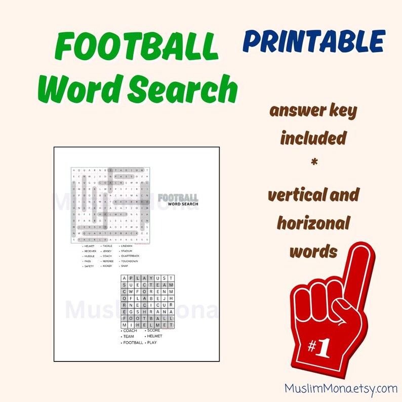 Football Word Search Printable | Superbowl Activity for Kids ...