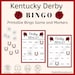 Kentucky Derby Bingo Cards Printable Derby Activity Game - Etsy
