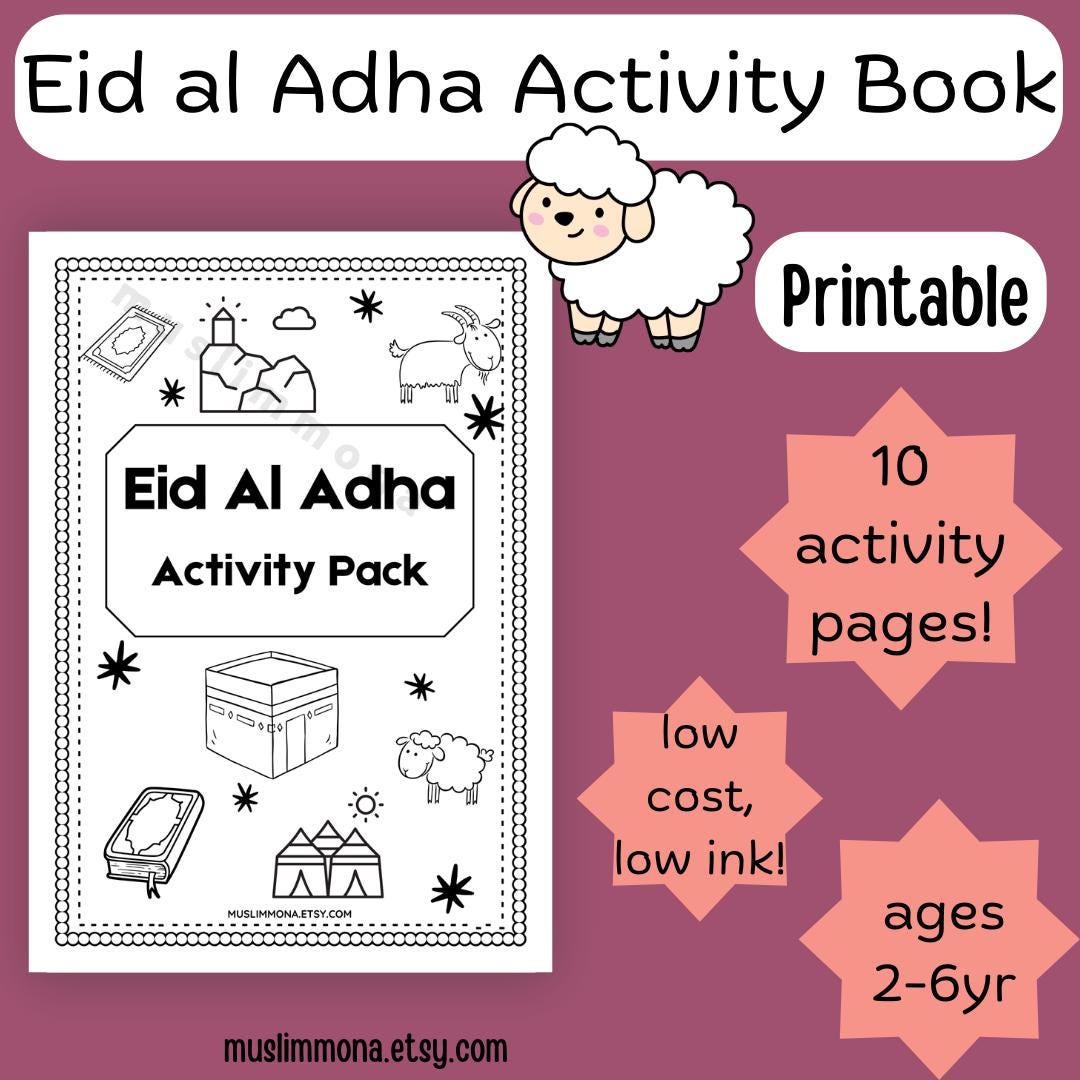 Eid Al Adha Activity Book: Printable Coloring Pages for Kids 2-6yrs - Etsy