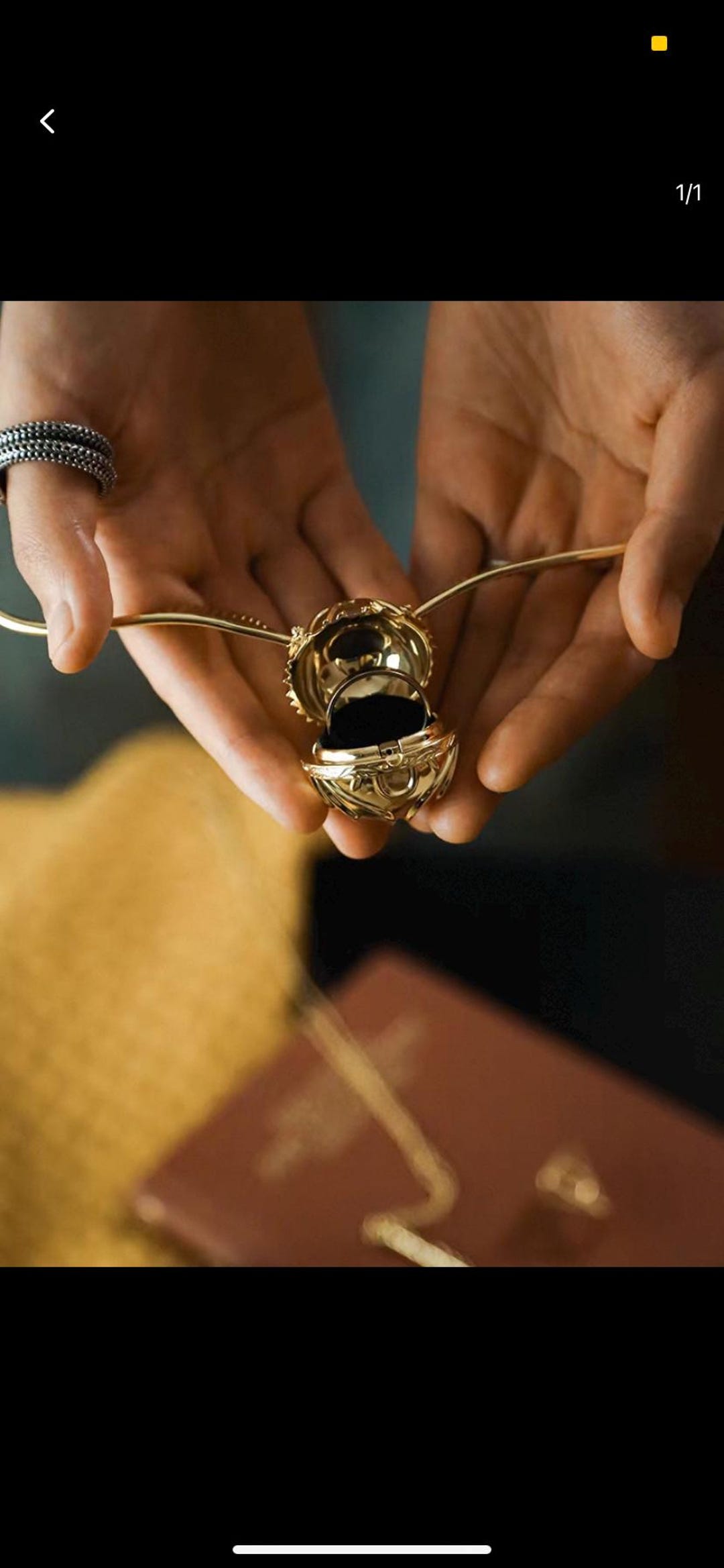 Harry Potter Golden Snitch Ring Box Storage Creative Portable Jewelry ...