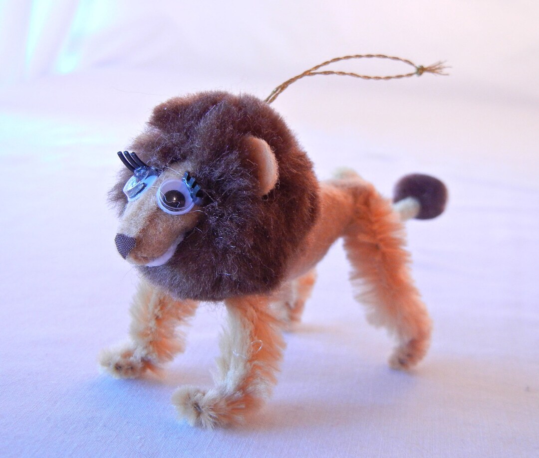 Amigable León Adorno de Navidad Espejo Decoración, Estilo Retro Hecho a ...