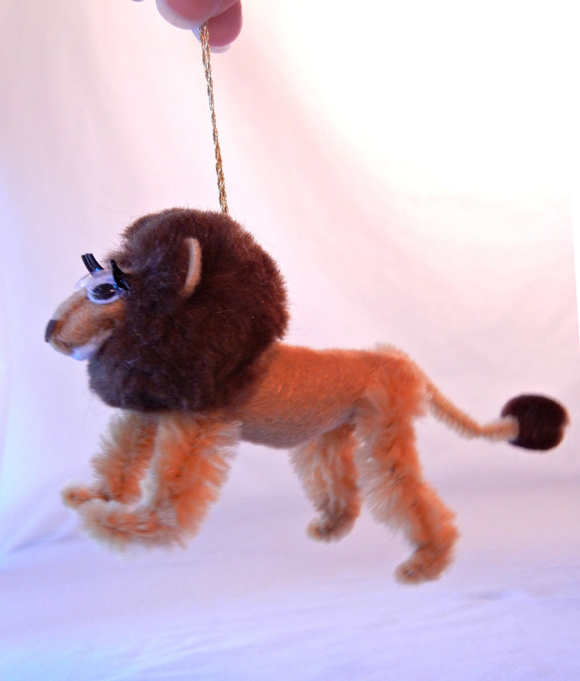 Amigable León Adorno de Navidad Espejo Decoración, Estilo Retro Hecho a ...