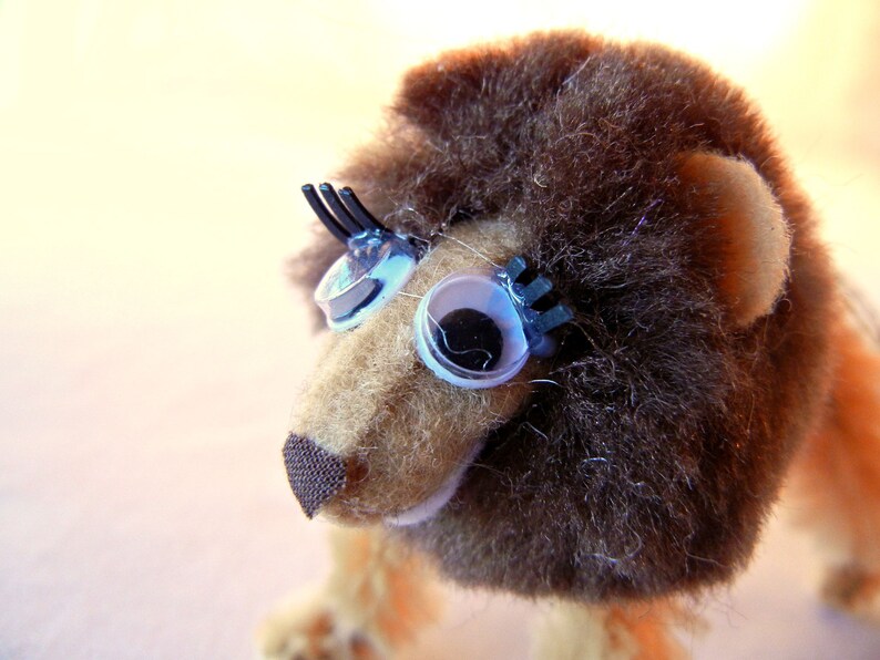 Amigable León Adorno de Navidad Espejo Decoración, Estilo Retro Hecho a ...