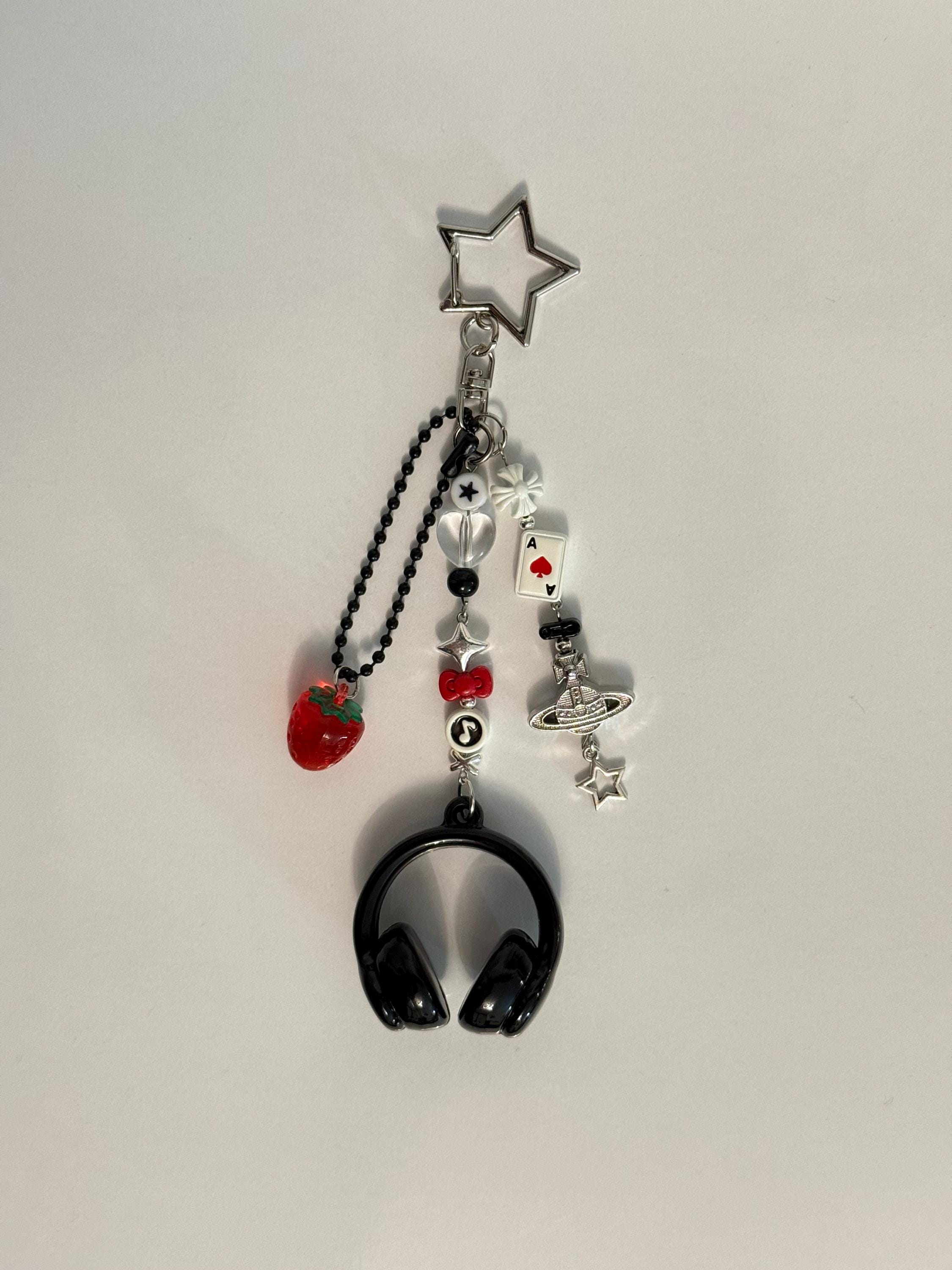 Y2K Headphone Keychains | Cute Keychains | Bag Charms | Beaded ...