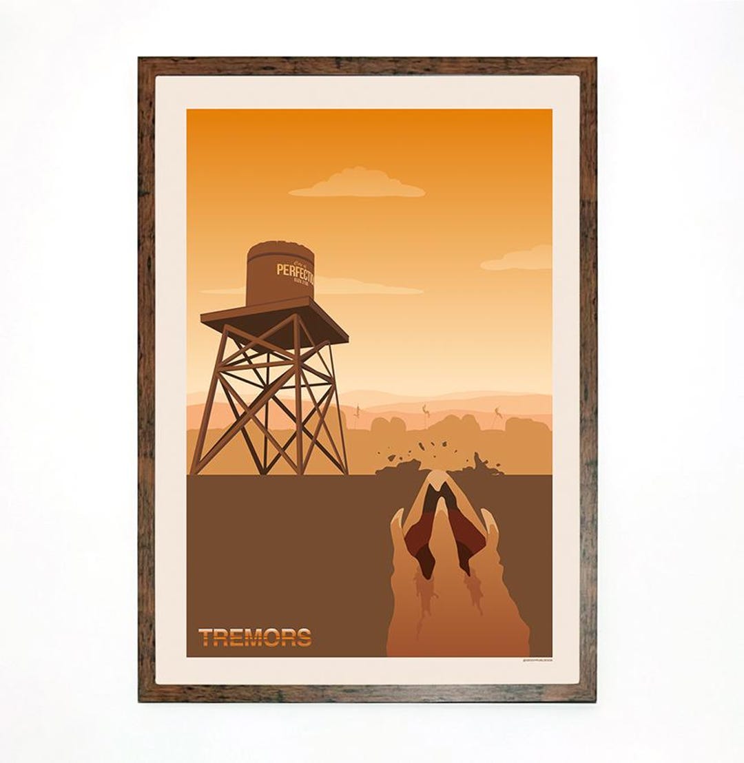 Tremors Print | Movie Wall Art | Film Poster | Cult Movie Art | Monster ...
