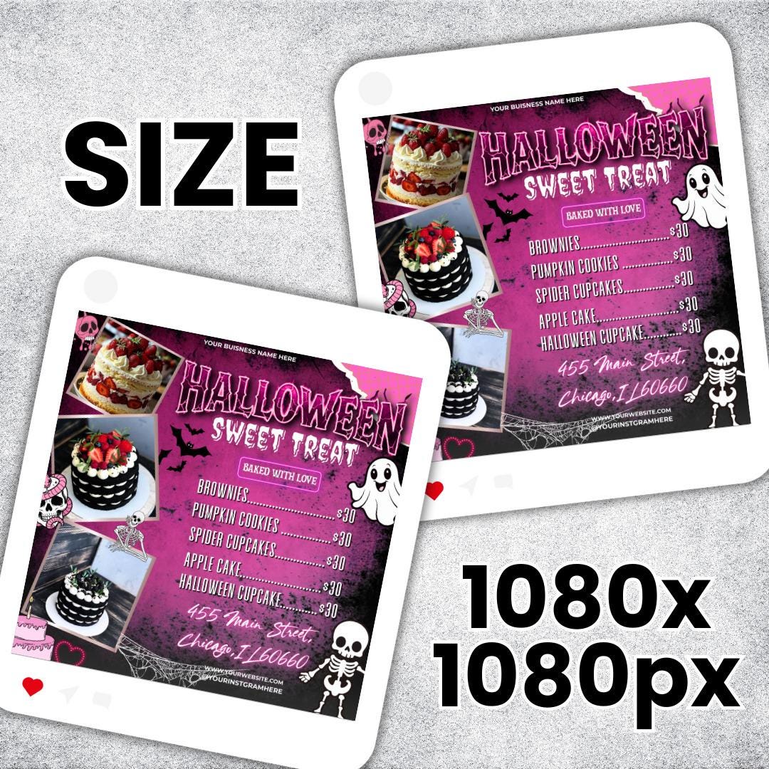 Halloween Bake Sale Flyer, October Sweet Treats Flyer, Bakery Flyer ...