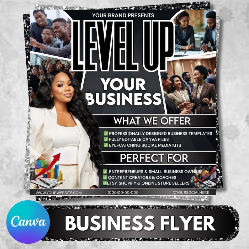 Business Coach Flyer Canva Template, Consultation Flyer,entrepreneur Flyer,workshop Flyer ...