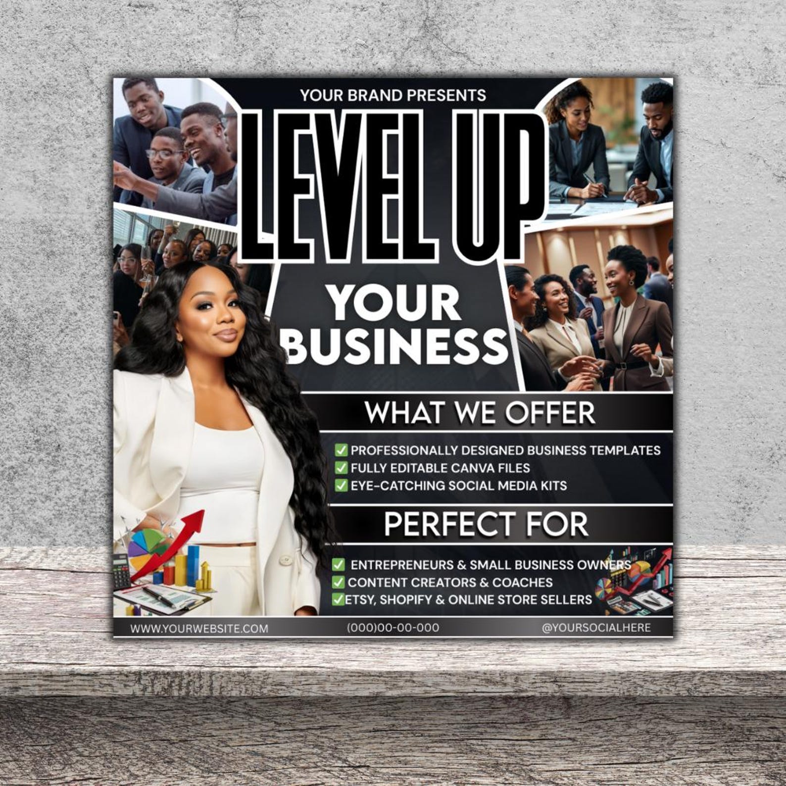 Business Coach Flyer Canva Template, Consultation Flyer,entrepreneur ...