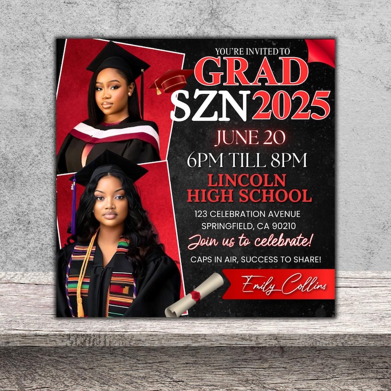 Graduate Flyer, Graduation Party Flyer, Graduation Invitation, College ...