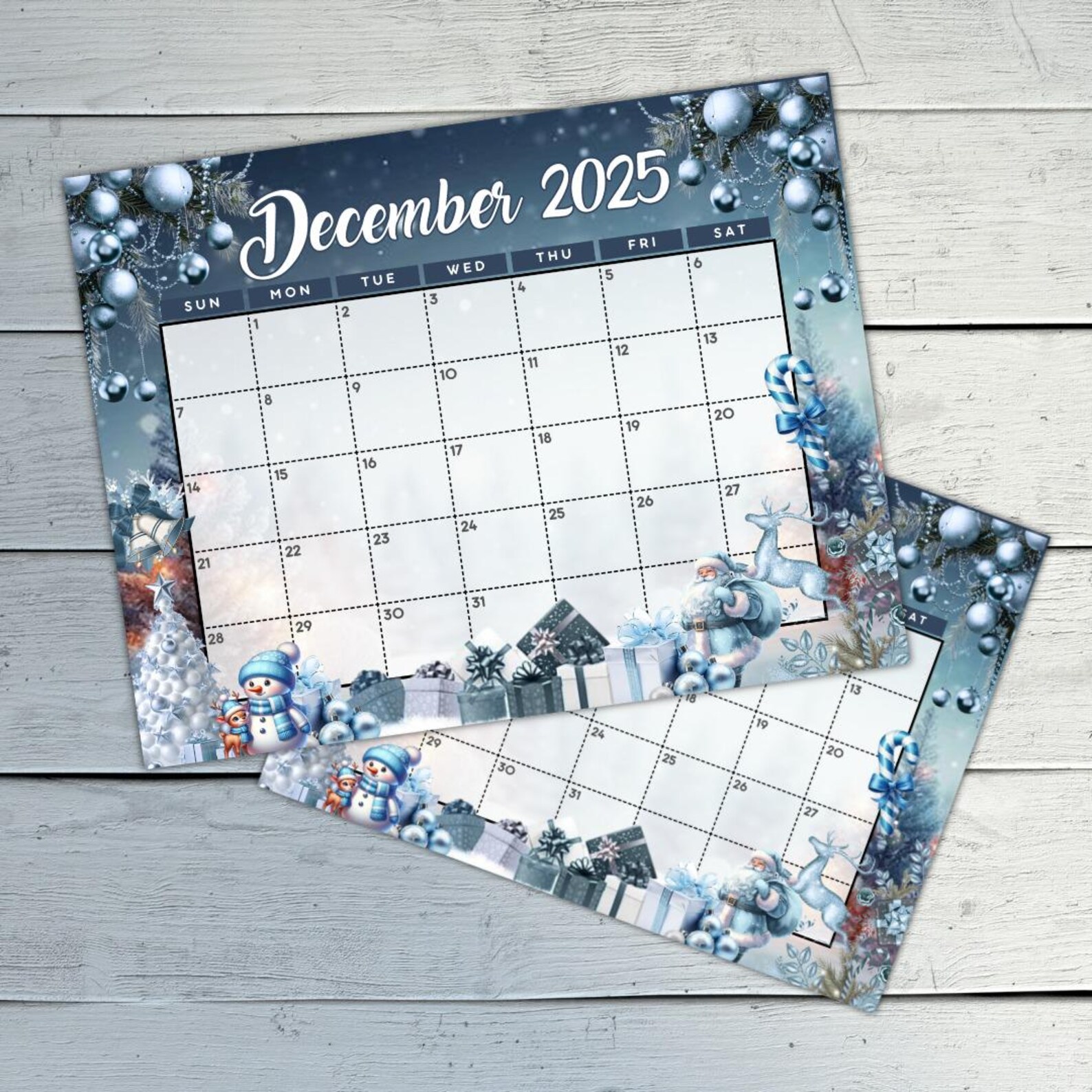EDITABLE December 2025 Christmas Theme Calendar With Snowman, Christmas ...