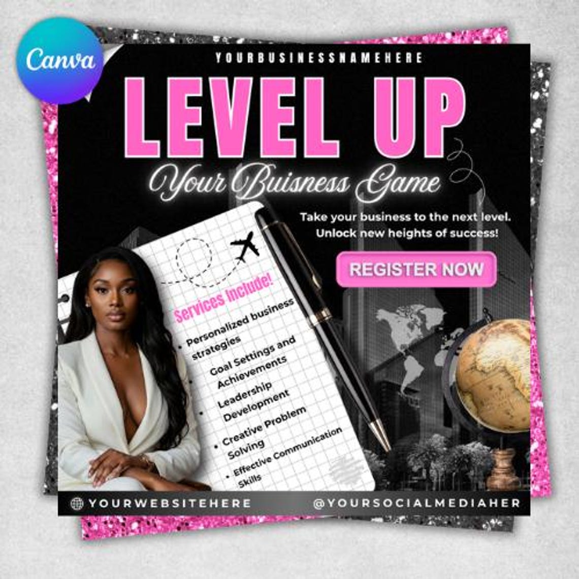 Editable Business Coach Flyer Template, Canva DIY (digital Download) - Etsy