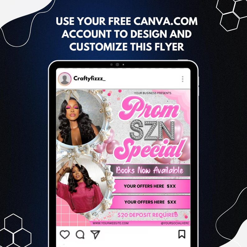 Prom Bookings Flyer, Prom Makeup Flyer, Prom Queen MUA Flyer ...