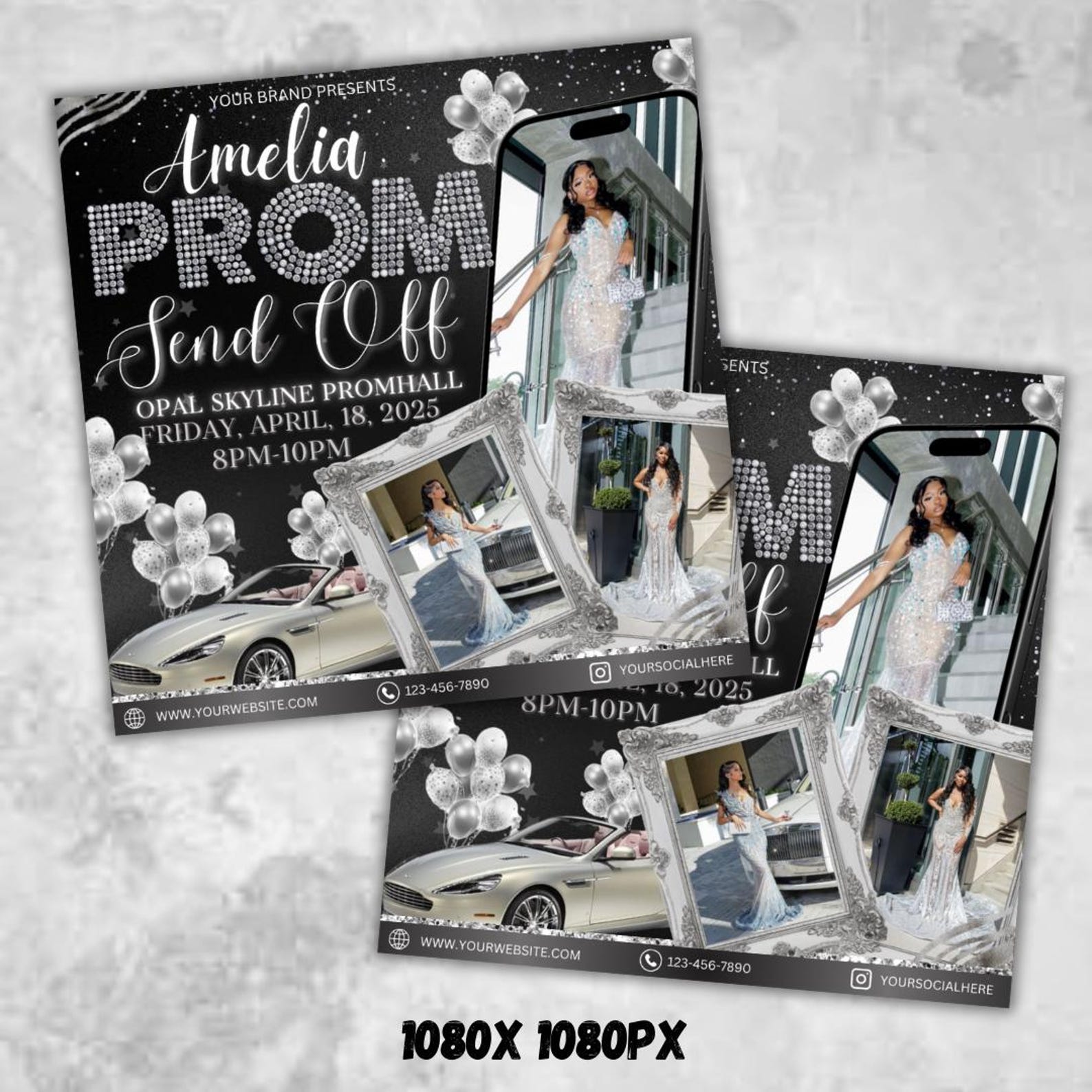 Prom Send off Flyer, DIY Prom Flyer, Prom Canva Template, Prom Send Off ...