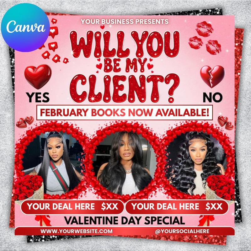 Hair Template February - Etsy