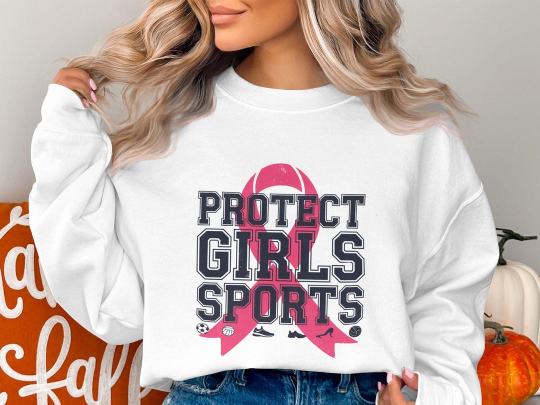 Protect Girls Sports Shirt | Bold Advocacy Graphic Tee With Pink Ribbon ...