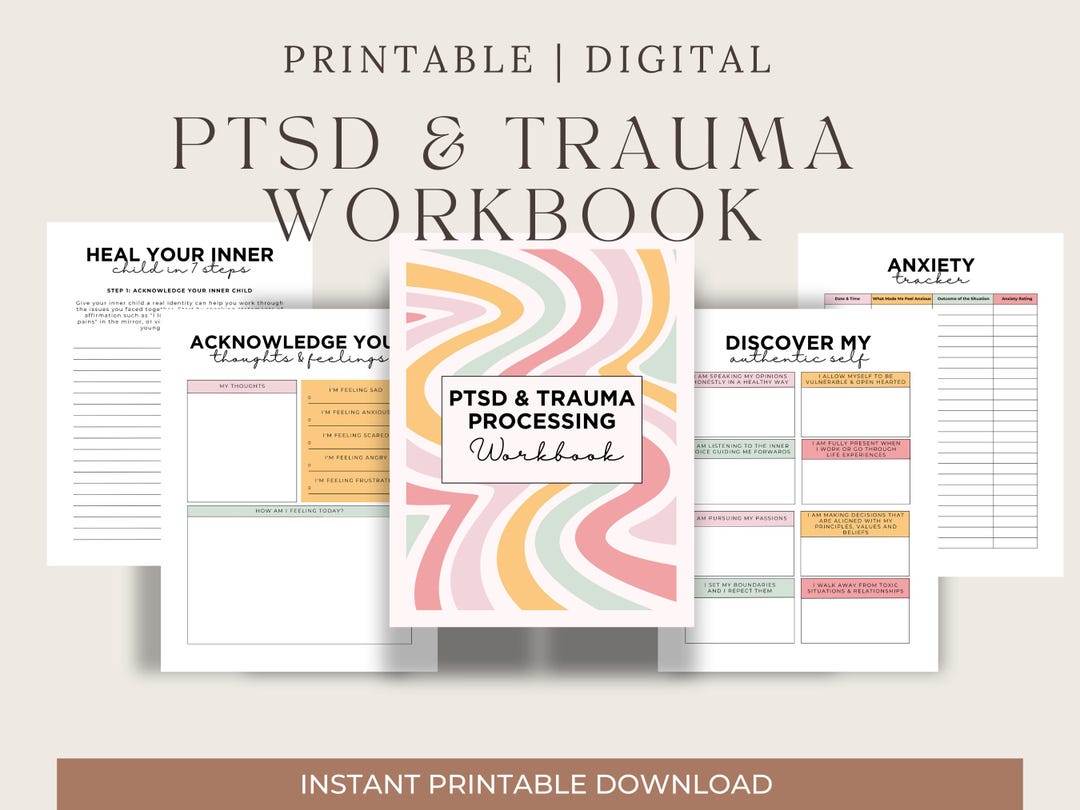 PTSD & Trauma Digital Workbook, Printable Therapy Resource, Healing ...