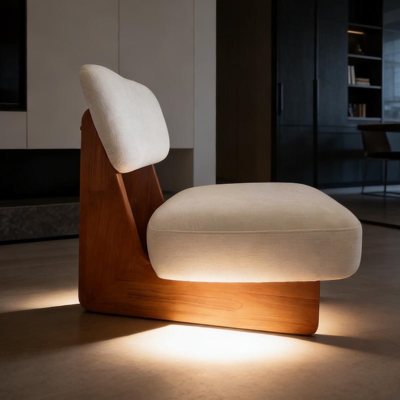 Solid Walnut Lounge Chair - Etsy