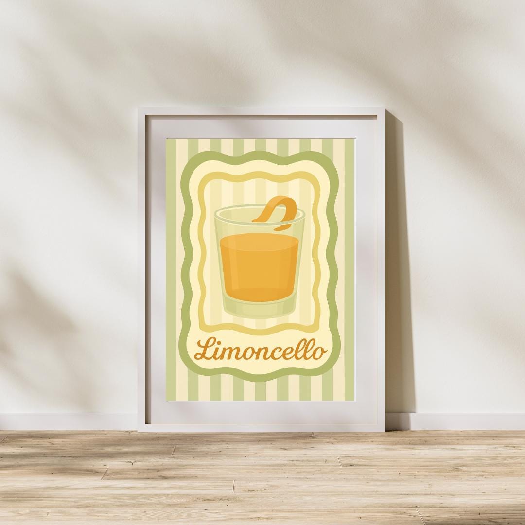 Limoncello Wall Art | Limoncello Artful Print | Vintage Italian ...