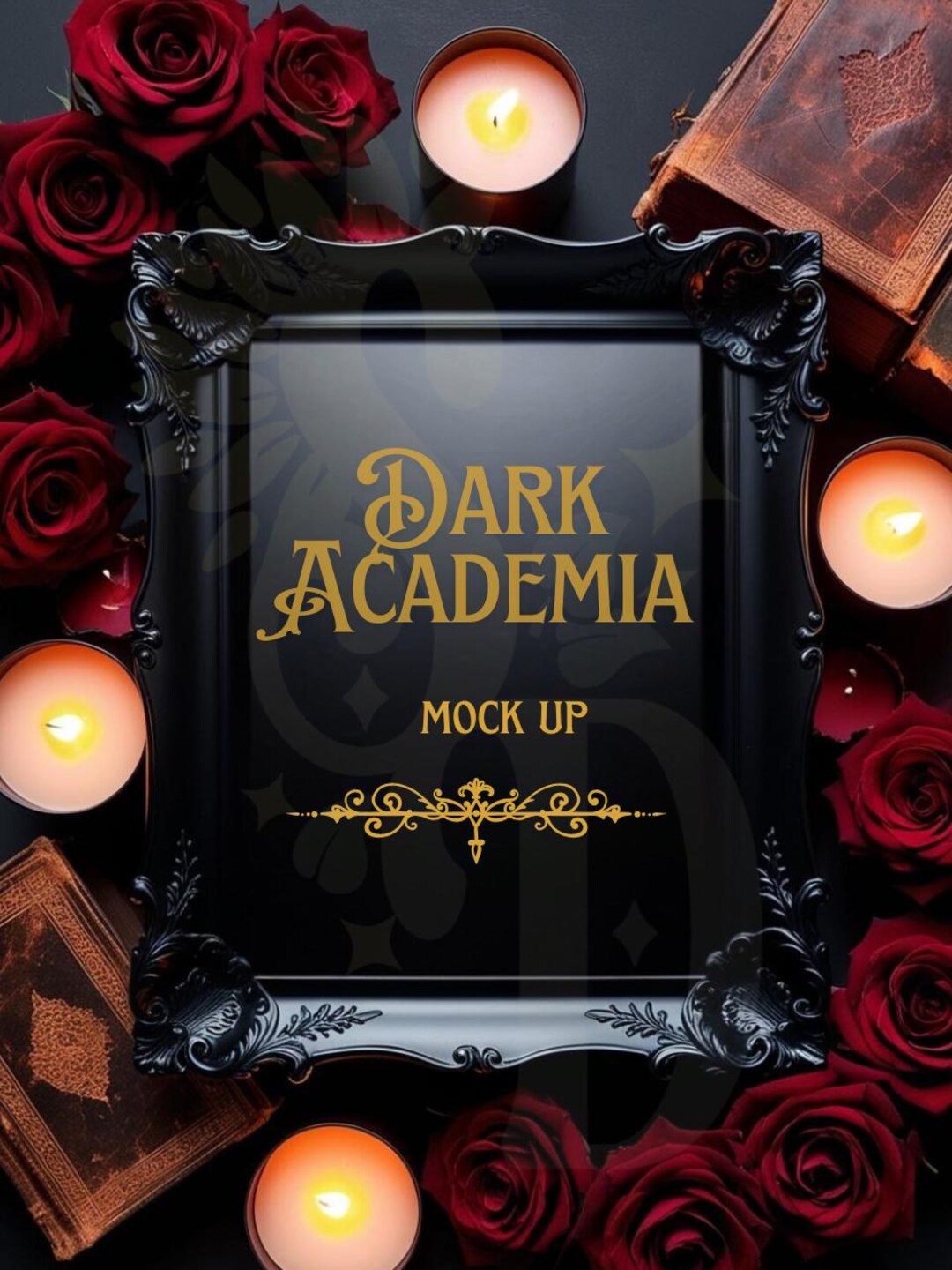 Dark Academia Frame Mock up | Gothic Art Print Display | Mockup, Poster ...