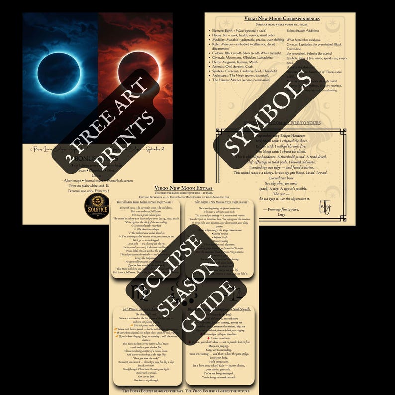 2025 New Moon Guide: Shadow Work Journal, Virgo Solar Eclipse Ritual ...