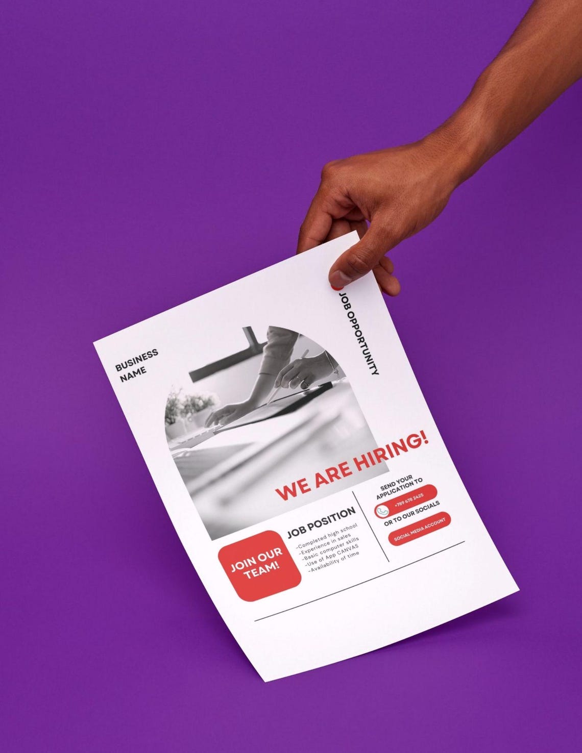 Professional Job Advertisement Template for Canva - Etsy