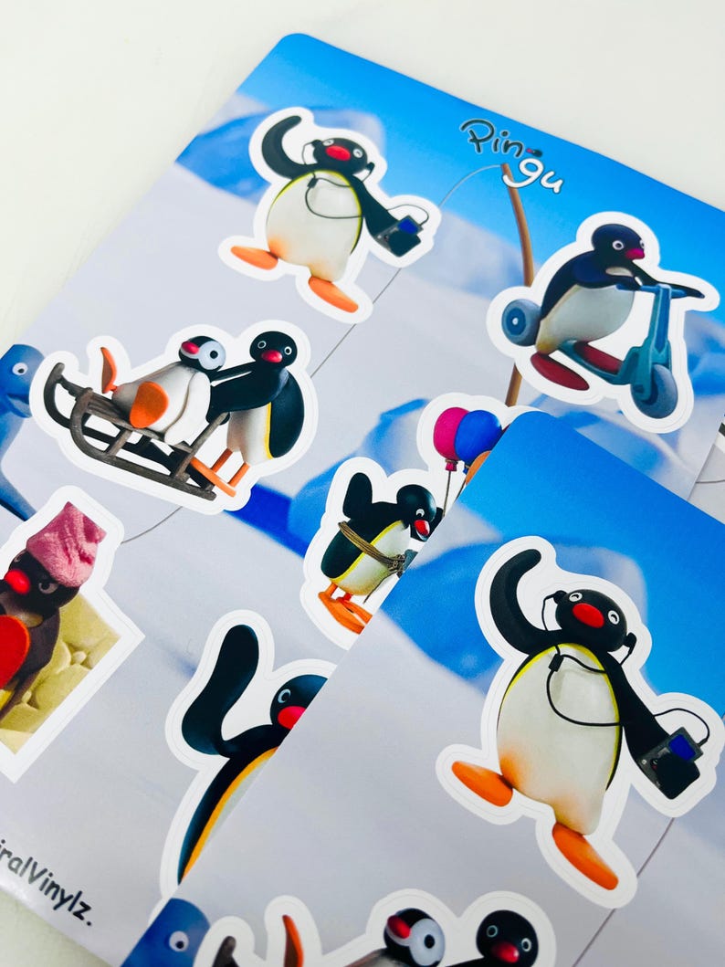 Pingu Sticker Sheet Sticker Pack, Pingu, Funny Memes Stickers, Viral ...