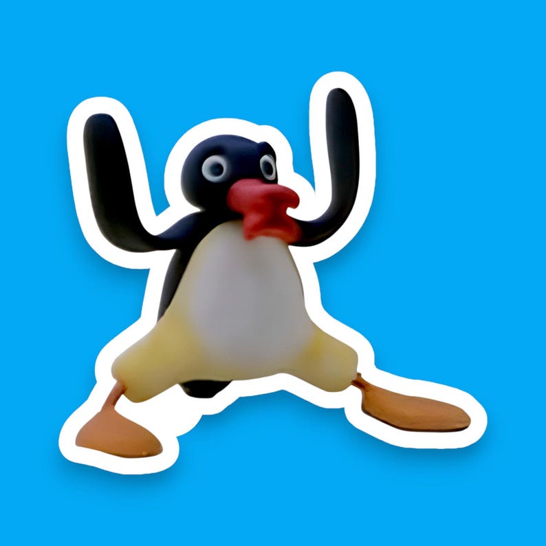 Pingu Meme Sticker Pack, Meme Stickers, Funny Stickers, Funny Memes, 1 ...