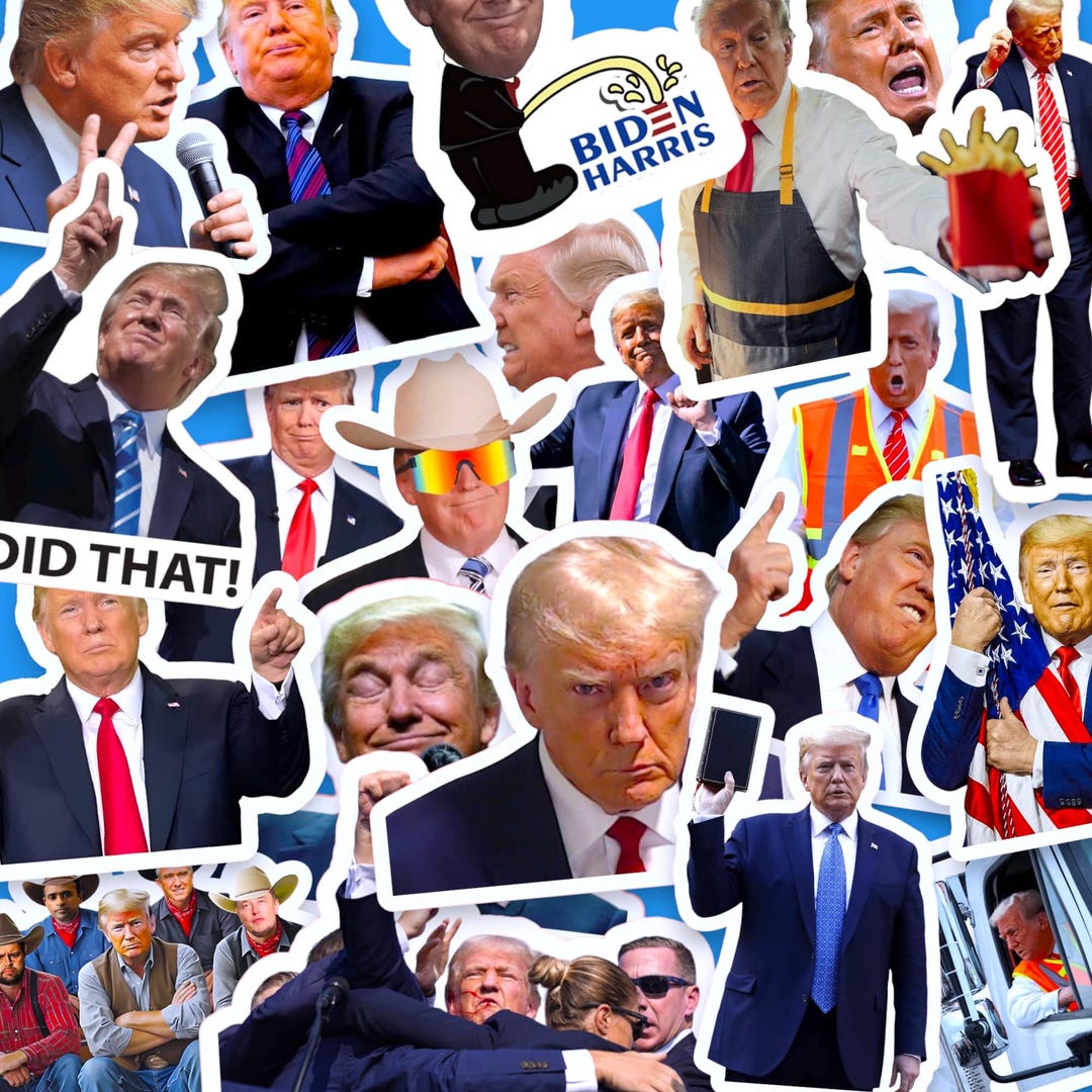 Trump Sticker Pack, Maga Stickers, Funny Memes, 1-30 Pcs, Comedic ...