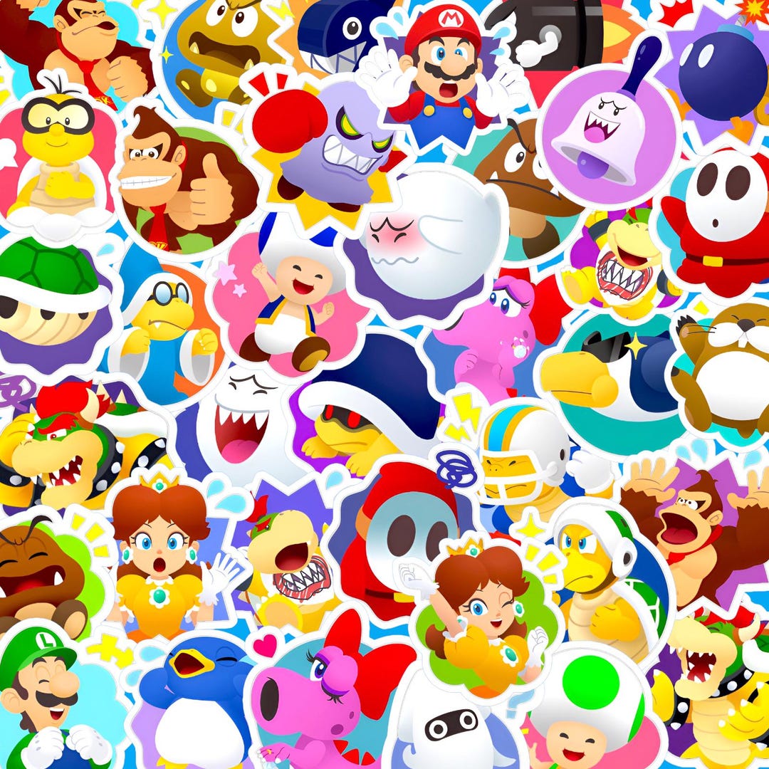 Super Mario Party Jamboree Sticker Pack, Super Mario Party Reactions ...