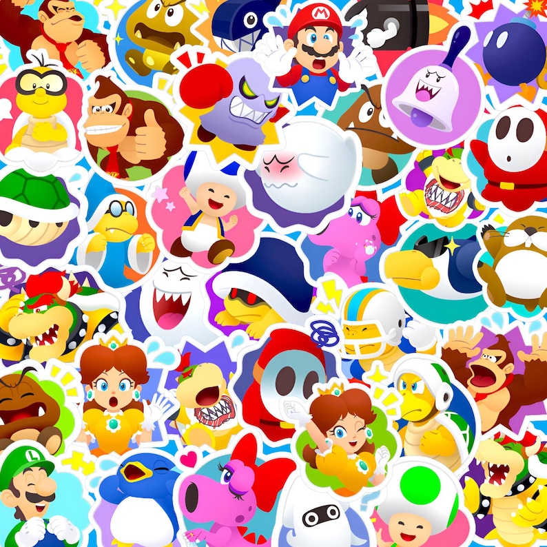 Super Mario Party Jamboree Sticker Pack, Super Mario Party Reactions ...