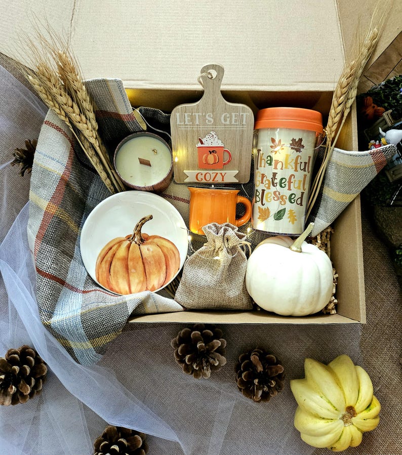 Thanksgiving Gift Box – Cozy Fall Gift Set – Autumn Care Package for ...
