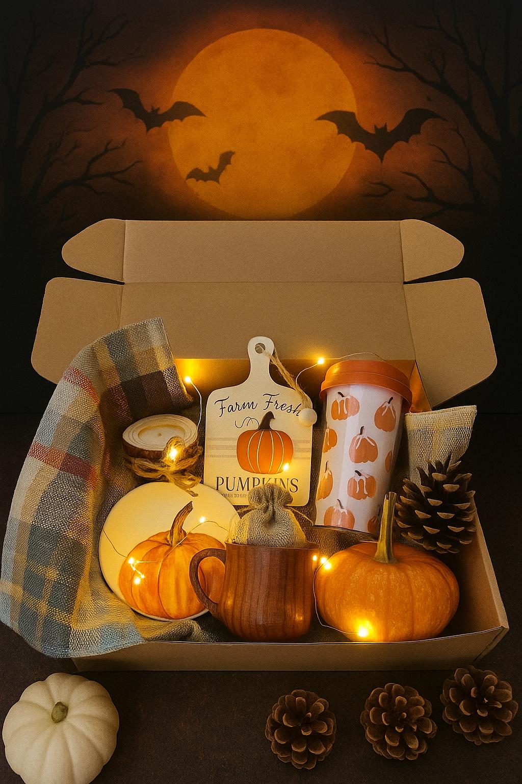 Rustic Boho Autumn Gift Box, Cozy Seasonal Set, Personalized Halloween ...