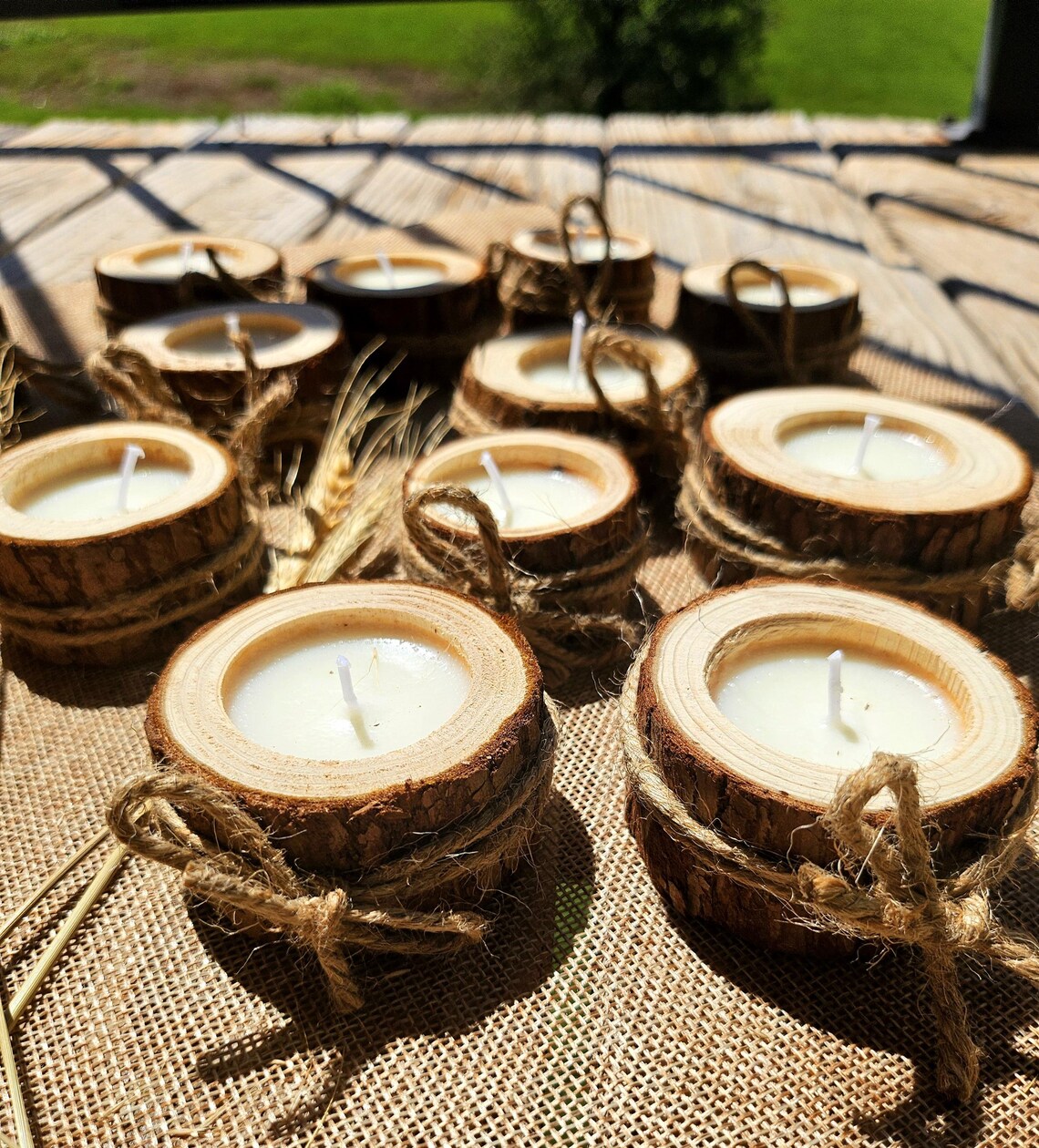 Handmade Wood Log Candle – Natural Tree Trunk Candle, Full Soy Wax ...