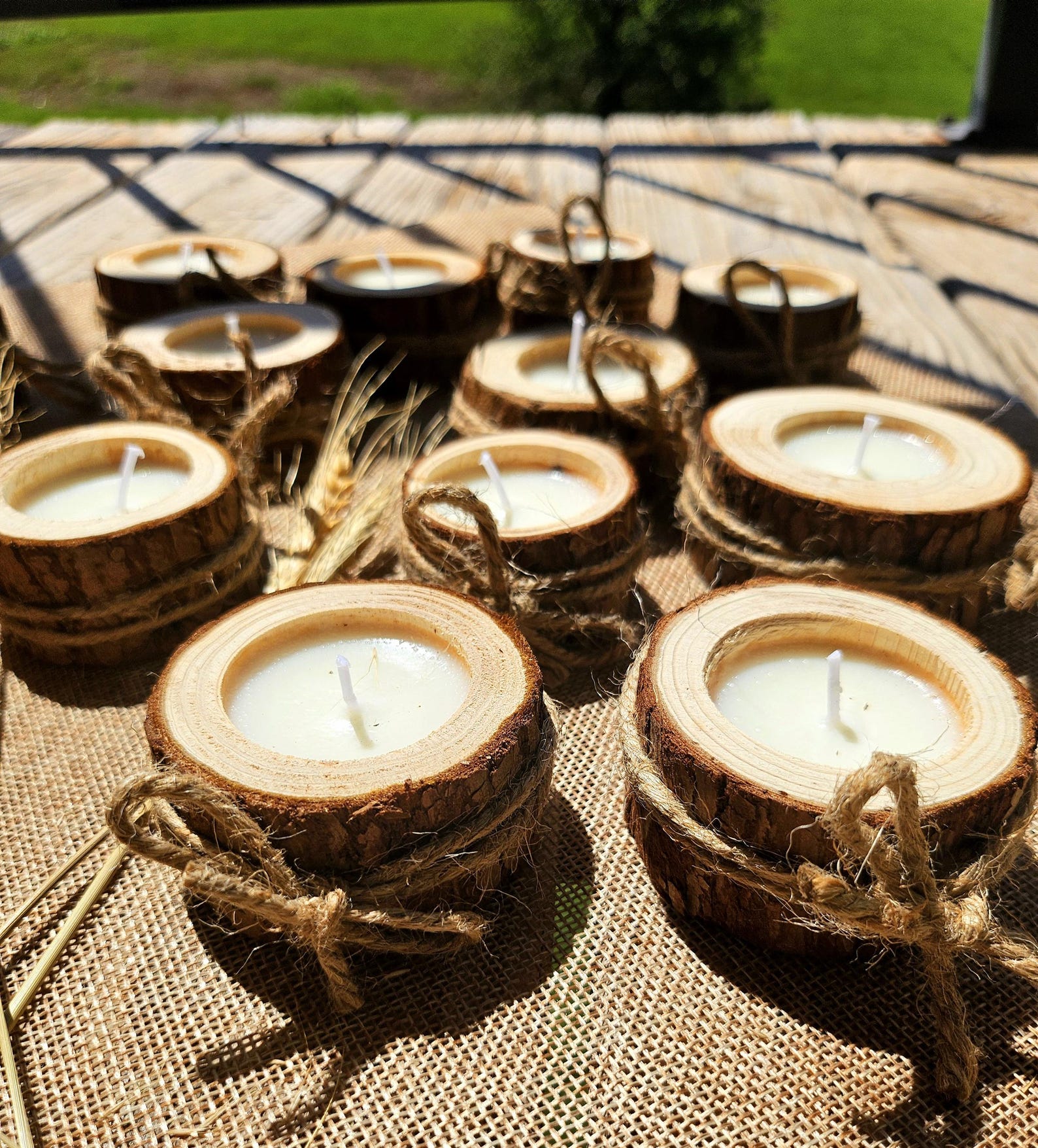 Handmade Wood Log Candle – Natural Tree Trunk Candle, Full Soy Wax ...