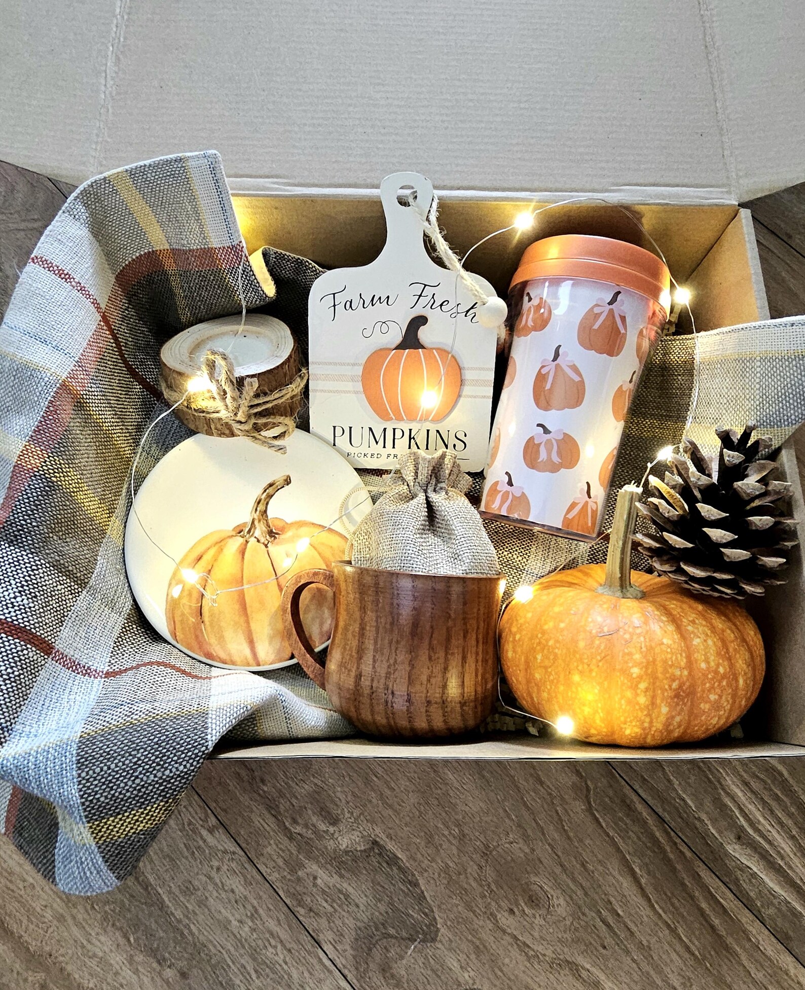Rustic Boho Autumn Gift Box, Cozy Seasonal Set, Personalized Halloween ...