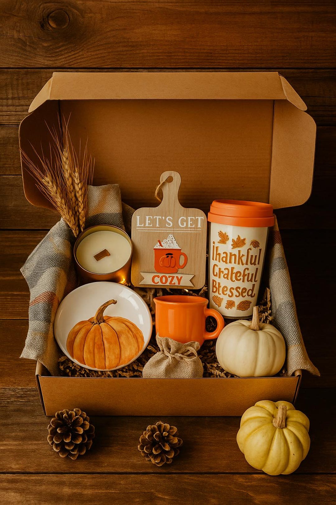 Thanksgiving Gift Box – Cozy Fall Gift Set – Autumn Care Package for ...