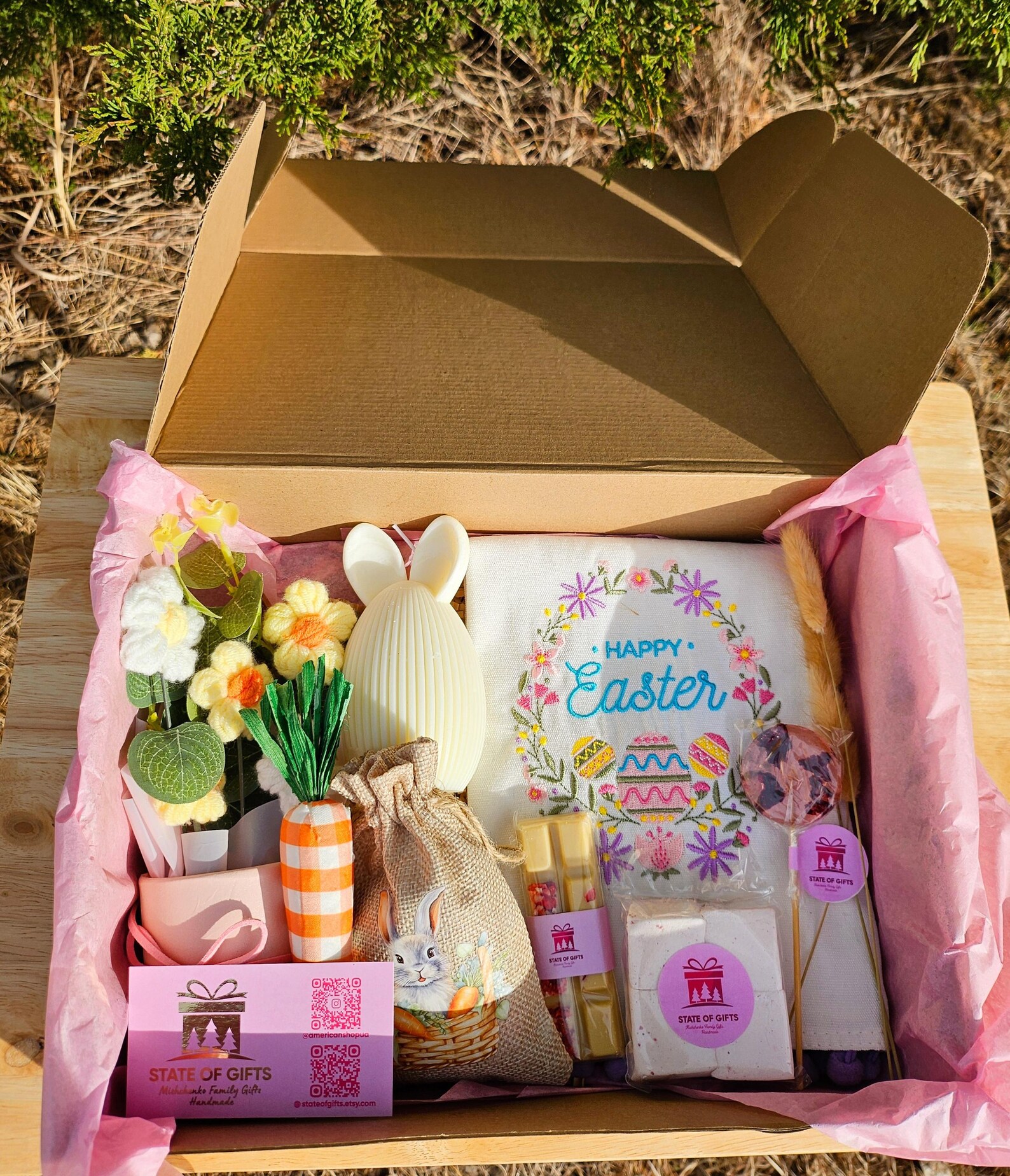 Kids Easter Gift Box: Handcrafted Organic Sweets & Toys - Etsy