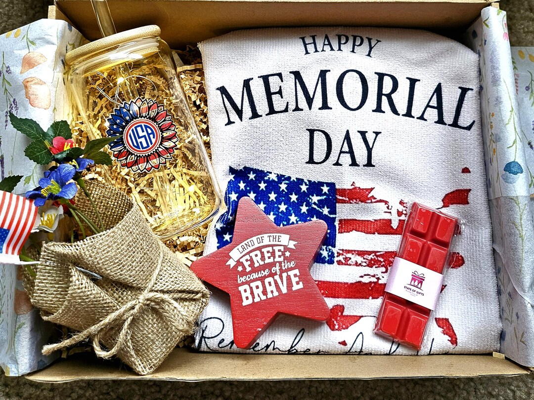Memorial Day Gift Box, Patriotic Gift, Happy 4th of July Set ...