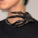 Bold Gothic Skeleton Hand Choker | Edgy Handmade Statement Necklace ...