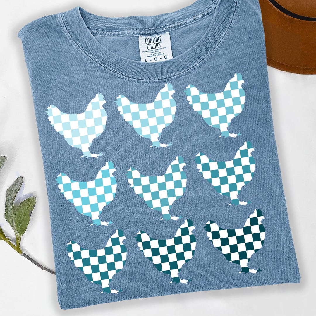 Checkered Chickens PNG, Digital Download - Etsy